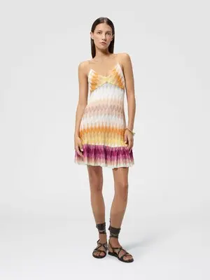 Missoni Viscose Mini Dress With Lace Motif