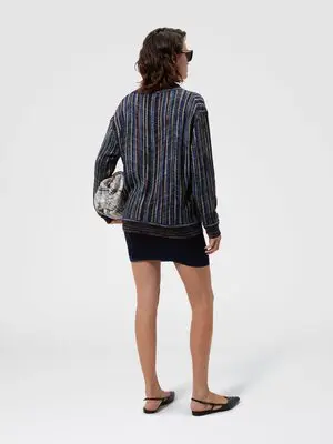Missoni Oversized Striped Wool And Viscose Cardigan