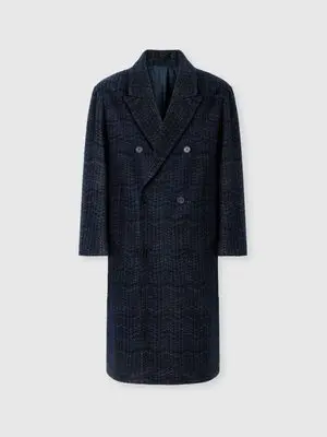 Missoni Double-breasted Cashmere And Viscose Coat - Blue