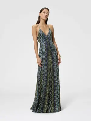 Missoni Long Viscose Dress With Snake Motif - Multicoloured
