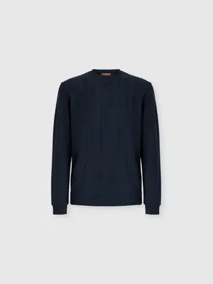 Missoni Chevron Cotton And Viscose Crewneck Sweatshirt