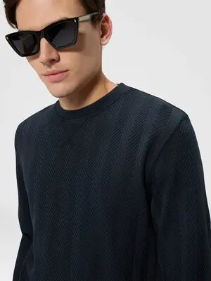 Missoni Chevron Cotton And Viscose Crewneck Sweatshirt