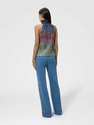 Missoni Iridescent Kaleidoscopic Motif Knit Top