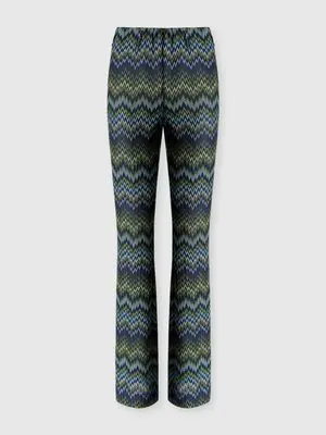 Missoni Snake Motif Viscose Flare Trousers - Multicoloured