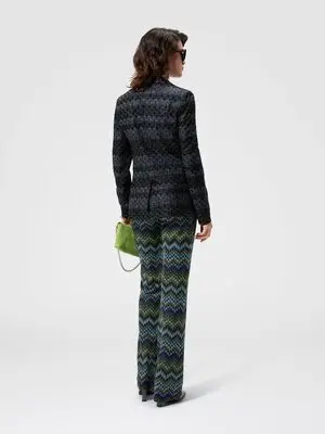 Missoni Snake Motif Viscose Flare Trousers - Multicoloured
