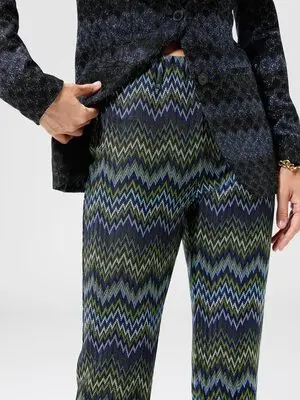 Missoni Snake Motif Viscose Flare Trousers - Multicoloured
