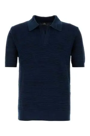 Etro Navy Cotton Polo Shirt - Blue