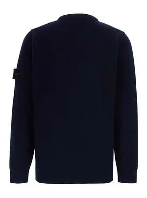 Stone Island Wool Crewneck Sweater With Logo Patch - Multicolor