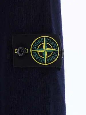 Stone Island Wool Crewneck Sweater With Logo Patch - Multicolor