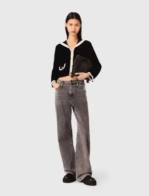 Maje Velvet-effect Cardigan