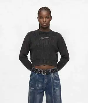 KL JEANS Jeans Washed Rib-knit Sweater - Turbulence