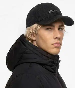 KL JEANS Logo Wool-blend Cap