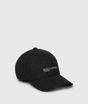 KL JEANS Jeans Logo Wool-blend Baseball Cap - Tornado