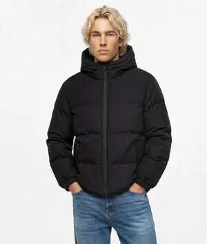 KL JEANS Logo Puffer Jacket - Black