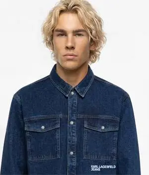 KL JEANS Logo Denim Overshirt