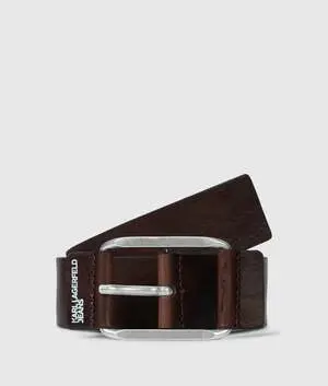 KL JEANS Vintage Leather Belt - Brown
