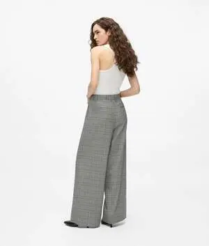 Karl Lagerfeld Wide-leg Checked Pants