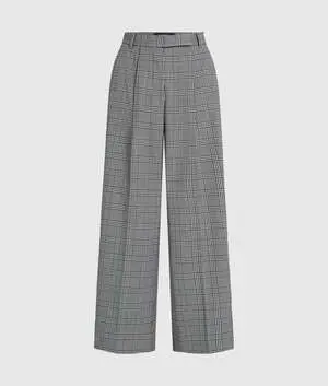 Karl Lagerfeld Wide-leg Checked Pants
