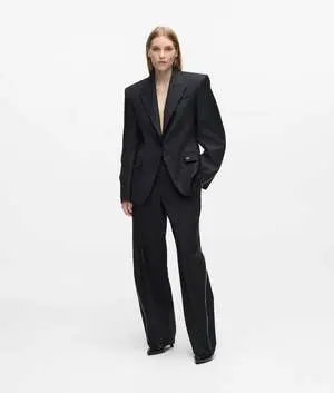 Karl Lagerfeld Barrel-leg Zip Pants
