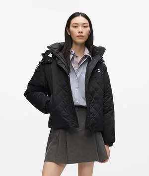 Karl Lagerfeld Ikon Quilted Puffer Jacket - Black