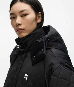 Karl Lagerfeld Ikon Quilted Puffer Jacket - Black