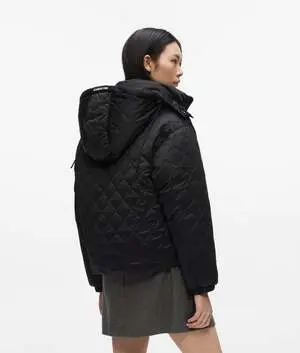 Karl Lagerfeld Ikon Quilted Puffer Jacket - Black