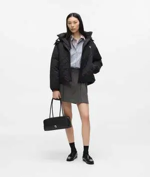 Karl Lagerfeld Ikon Quilted Puffer Jacket - Black
