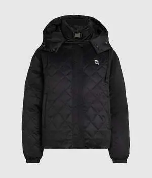 Karl Lagerfeld Ikon Quilted Puffer Jacket - Black