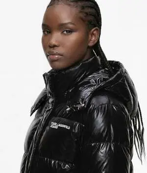 Karl Lagerfeld Long Puffer Jacket - Black