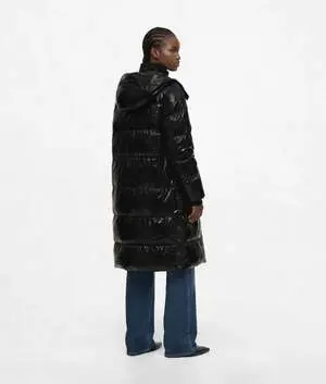 Karl Lagerfeld Long Puffer Jacket - Black