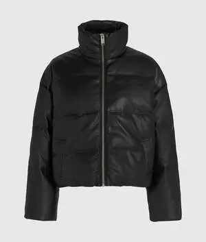 KL JEANS Faux-leather Puffer Jacket