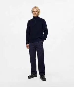 Karl Lagerfeld Wool-blend Half-zip Sweater