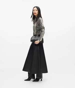 Karl Lagerfeld Faux-leather Midi Skirt