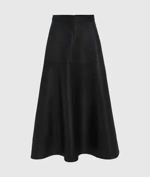 Karl Lagerfeld Faux-leather Midi Skirt
