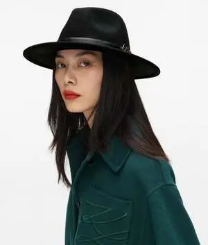 Karl Lagerfeld Autograph Wool Fedora Hat