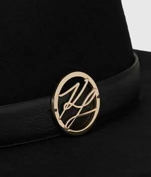 Karl Lagerfeld Autograph Wool Fedora Hat
