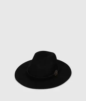 Karl Lagerfeld Autograph Wool Fedora Hat