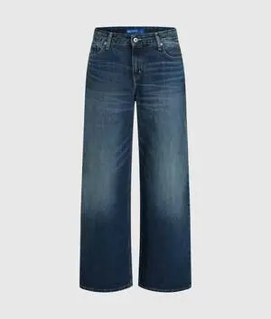 KL JEANS Washed Low-rise Wide-leg Jeans
