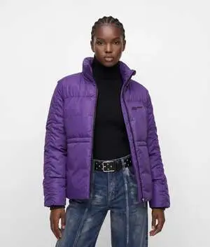 KL JEANS Ruched-sleeve Puffer Jacket