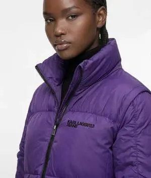KL JEANS Ruched-sleeve Puffer Jacket