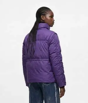 KL JEANS Ruched-sleeve Puffer Jacket