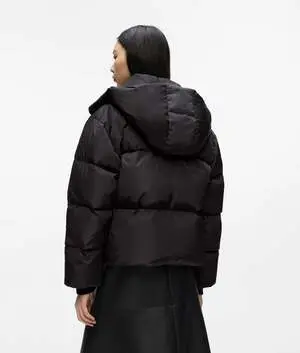 Karl Lagerfeld Short Hooded Puffer Jacket