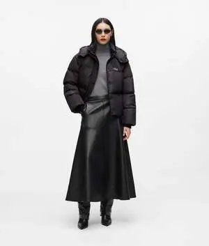 Karl Lagerfeld Short Hooded Puffer Jacket