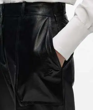Karl Lagerfeld Wide-leg Leather Pants