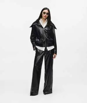 Karl Lagerfeld Wide-leg Leather Pants