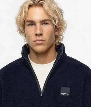 KL JEANS Half-zip Fleece Sweatshirt