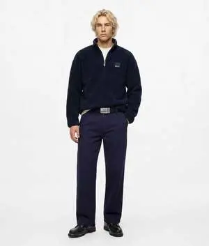 KL JEANS Half-zip Fleece Sweatshirt