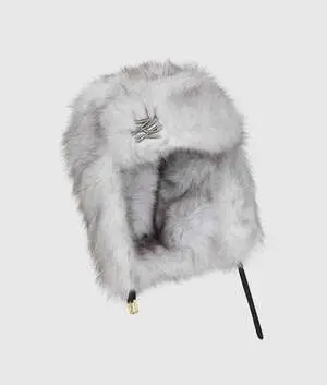 Karl Lagerfeld Faux-fur Trapper Hat - White