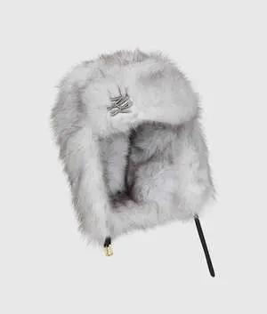 Karl Lagerfeld Faux-fur Trapper Hat - White