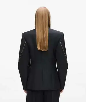Karl Lagerfeld Zip Detail Tailored Blazer